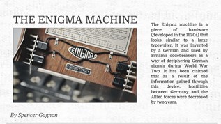 The Enigma at emaze Presentation