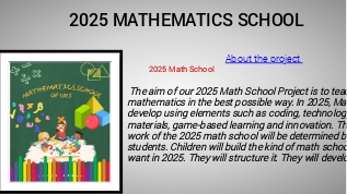 Mathematics School of the 2025 at emaze Presentation