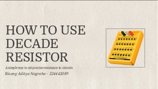 Decade resistor at emaze Presentation