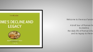 Rome's Decline and Legacy at emaze Presentation