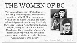 Women Of BC at emaze Presentation