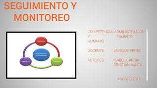 SEGUIMIENTO Y MONITOREO at emaze Presentation
