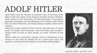 Adolf Hitler at emaze Presentation
