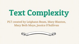 Text Complexity PLT at emaze Presentation