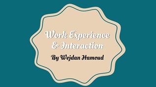 Work experience & interactions at emaze Presentation