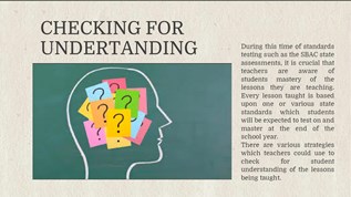 Checking for Understanding at emaze Presentation