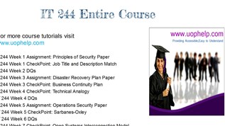IT 244 UOP COURSE TUTORIAL UOPHELP at emaze Presentation