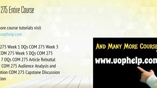 COM 275 UOP COURSE TutorialUOPHELP at emaze Presentation