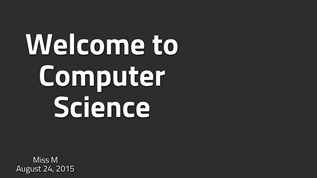 Intro to Computer Science at emaze Presentation