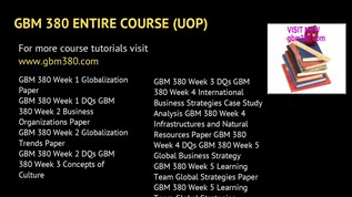 GBM 380 UOP Course Tutorial gbm380dotcom at emaze Presentation