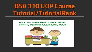 BSA 310 UOP CourseTutorialRank at emaze Presentation