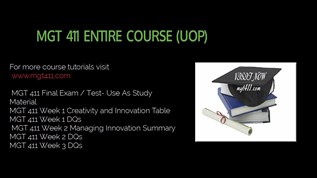 MGT 411 UOP Course Material - mgt411dotcom at emaze Presentation