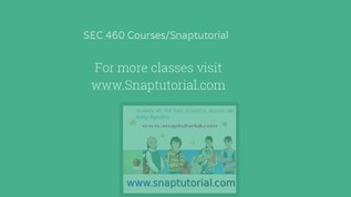 SEC 460 Courses Snaptutorial at emaze Presentation