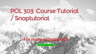 POL 303 Course Tutorial Snaptutorial at emaze Presentation
