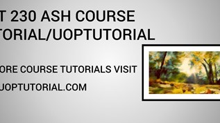 MKT 230 ASH Course TutorialUoptutorial at emaze Presentation