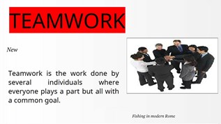 teamwork key at emaze Presentation