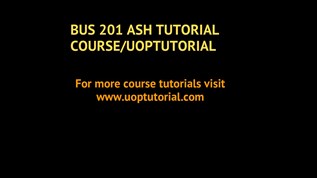 BUS 201 ASH Tutorial Course at emaze Presentation