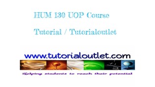 HUM 130 UOP Course Tutorial Tutorialoutlet at emaze Presentation