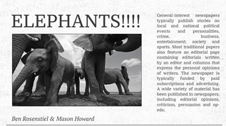 Elephant Newspaper at emaze Presentation