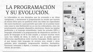 LA EVOLUCION DE LA PROGRAMACIÓN at emaze Presentation