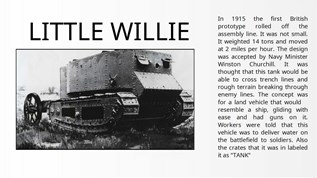 Little Willie In 1915 at emaze Presentation