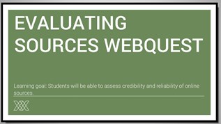 Evaluating Sources WebQuest at emaze Presentation