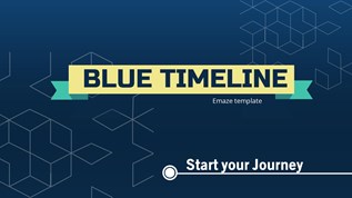 Blue Timeline Emaze template at emaze Presentation