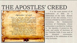 THE APOSTLES' CREED at emaze Presentation
