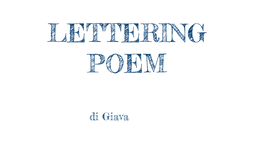 LETTERING POEM at emaze Presentation