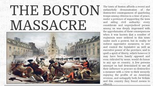 The Boston Massacre at emaze Presentation
