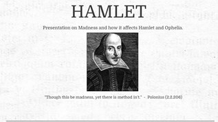 Presentation on Madness in Hamlet at emaze Presentation