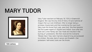 Mary Tudor Biography Presentation at emaze Presentation
