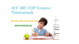 ACC 260 UOP Courses Tutorialrank at emaze Presentation