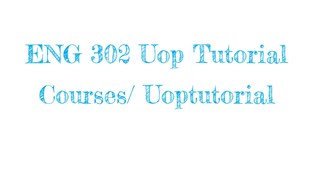 ENG 302 Uop Tutorial Courses Uoptutorial at emaze Presentation