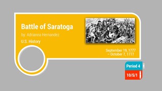 Battle Of Saratoga at emaze Presentation