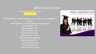 BSHS 345uop course tutorialuop help at emaze Presentation