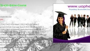 HCS 430 UOP Course Tutorial uophelp at emaze Presentation
