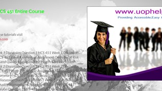 HCS 451 UOP Course Tutorial uophelp at emaze Presentation