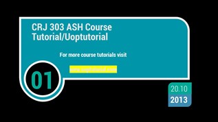 CRJ 303 ASH Course TutorialUoptutorial at emaze Presentation