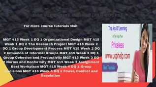 MGT 415 Course tutorialuophelp at emaze Presentation