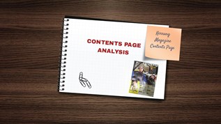 Contents page analysis at emaze Presentation