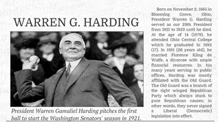 Warren G. Harding at emaze Presentation