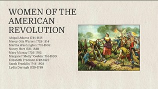 Women of the American Revolution at emaze Presentation