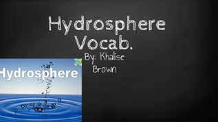 Hydrosphere Vocab. at emaze Presentation