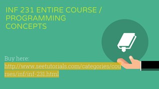 INF 231 ENTIRE COURSE PROGRAMMING CONCEPTS at emaze Presentation