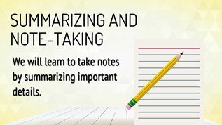 SUMMARIZING AND note taking at emaze Presentation