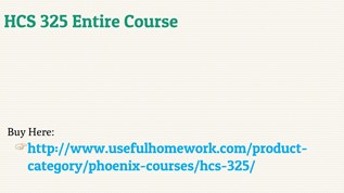 HCS 325 Entire Course at emaze Presentation