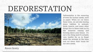 deforestation at emaze Presentation