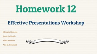 Homework 12Effective at emaze Presentation