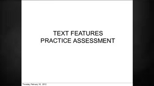 Text Features Quiz at emaze Presentation